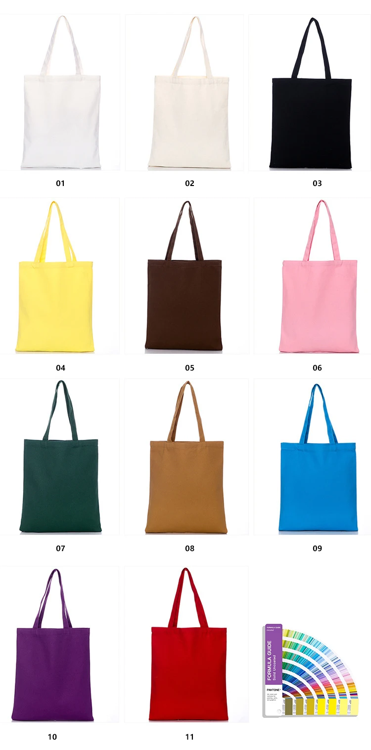 Custom Printed Eco Recycled Blank Shopping Bag Plain Organic Cotton ...