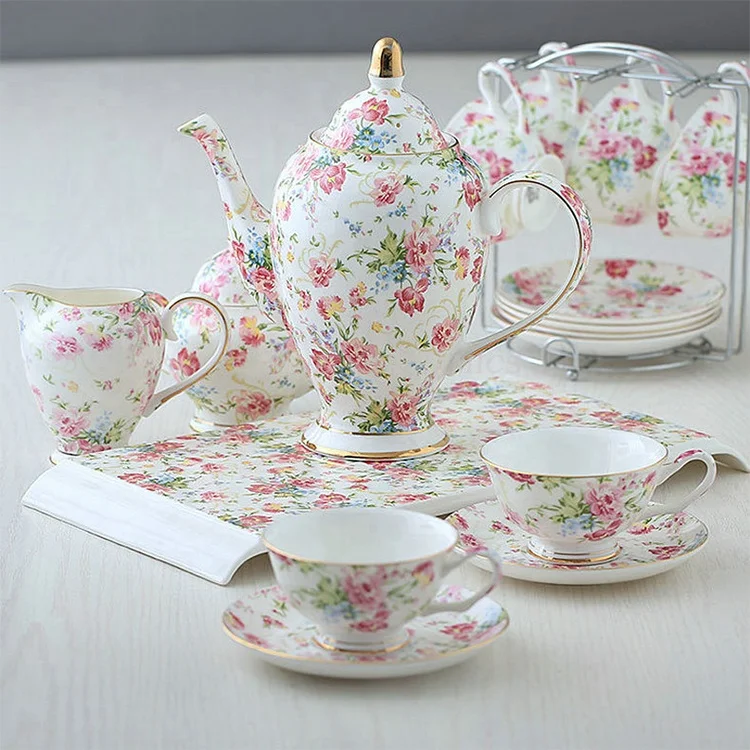Luxury European Style English Fine Royal Ceramic Porcelain Tea Set ...