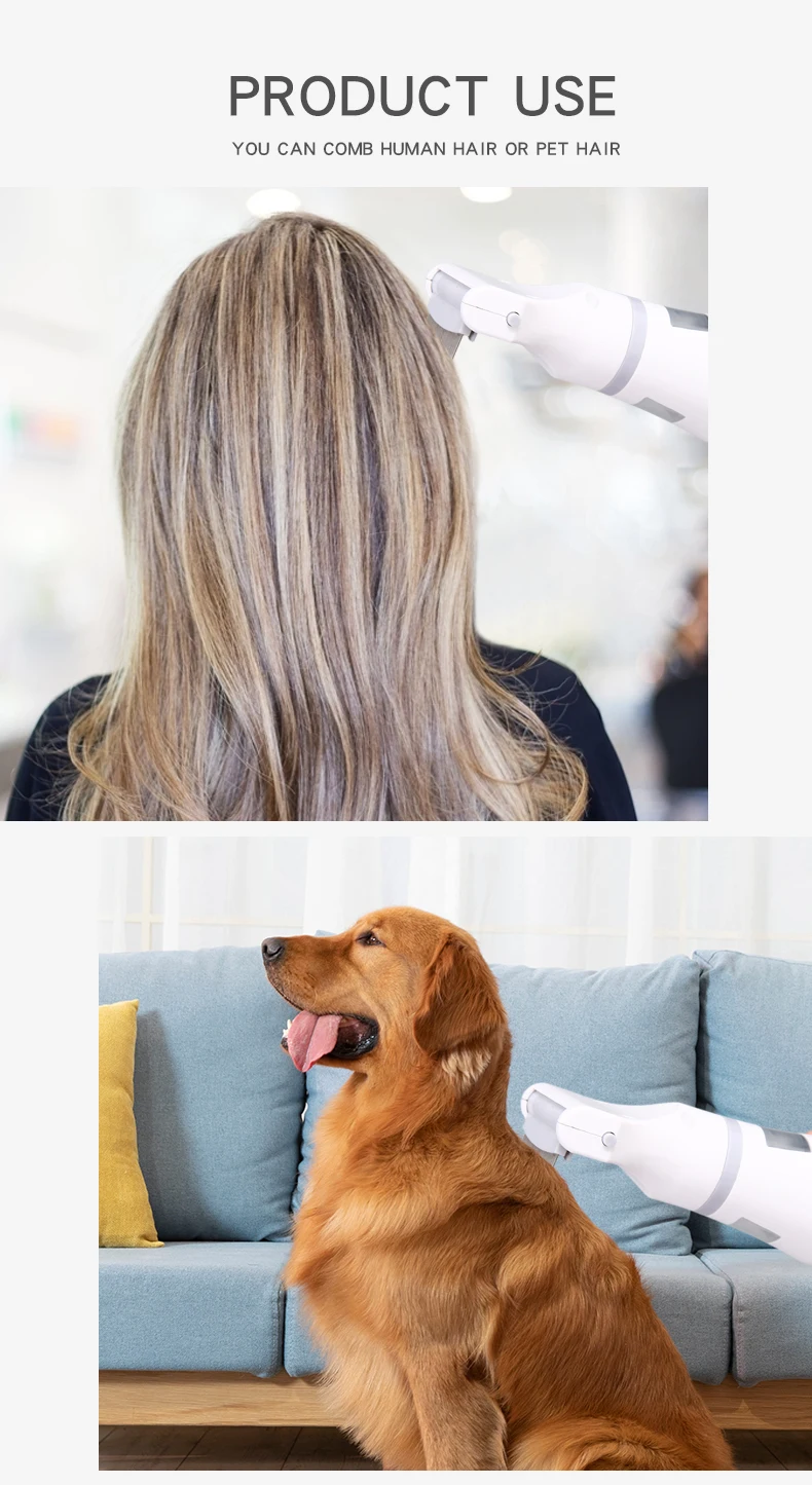 Psb Electric Hair Cleaning Brush Comb Pet Hair Lice Remover Pet Fur ...