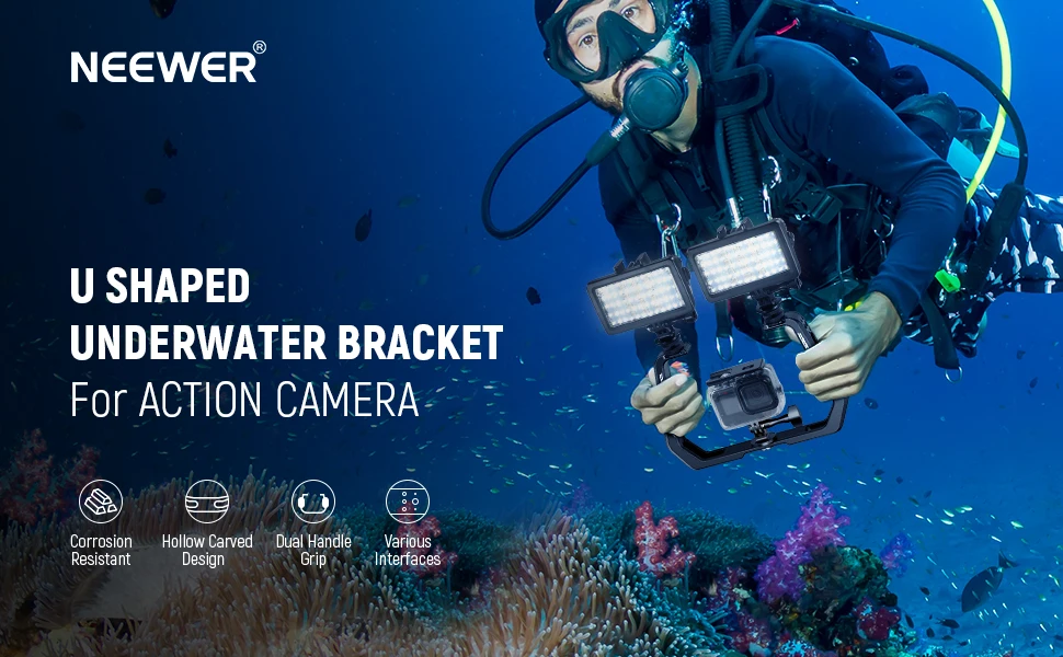 NEEWER Underwater Dive Rig - Action Camera Aluminum Alloy