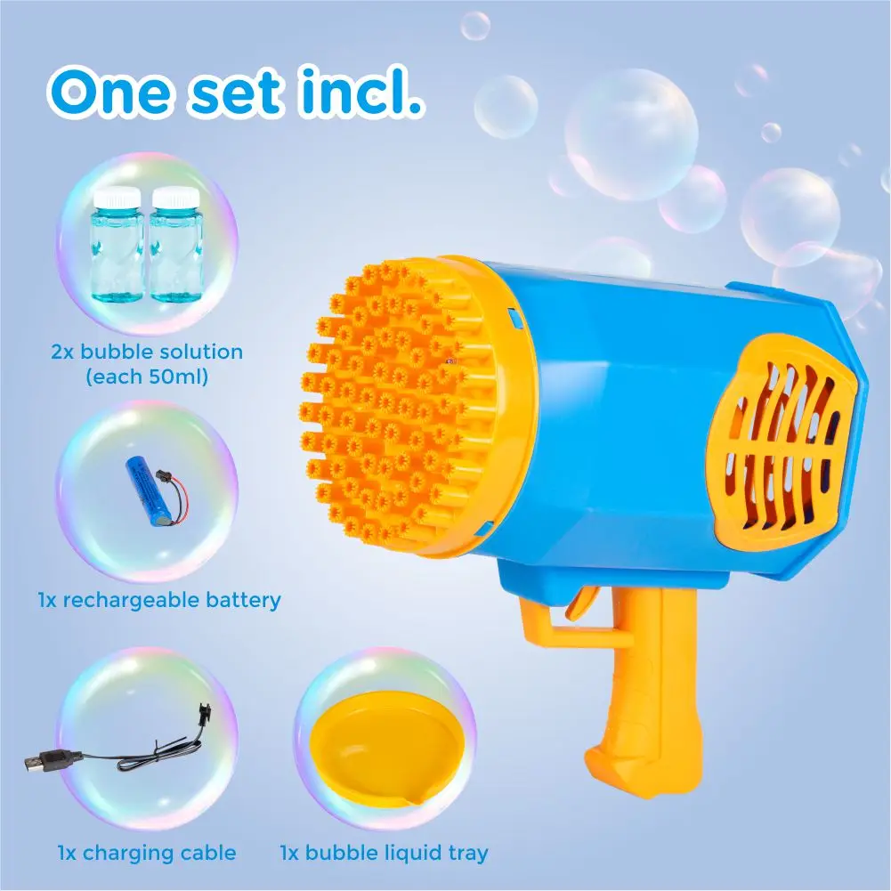 Bubble Gun Toys 69 Holes Bazooka Bubble Gun New Automatic Bubble Machine Gun Toy - Buy Bubble ...