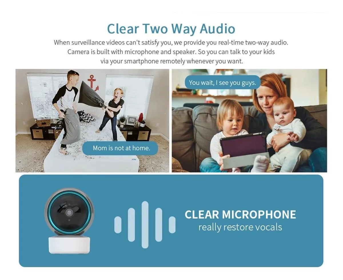 Tuya Smart Wifi Camera 360 2MP IP Network Security 1080P HD