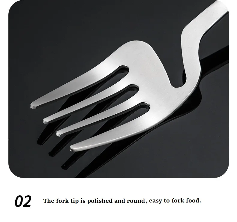 Black Silverware Set Juego De Cubiertos Coffee Cupping Fork Spoon Knife ...