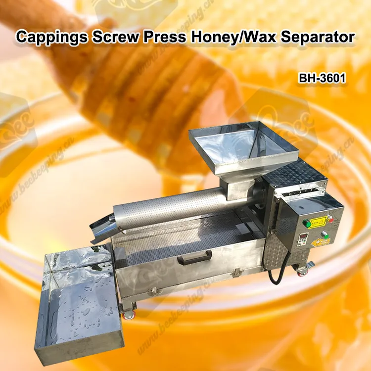 Automatic Beeswax Separator Screw Type Honey Extruding Machine 304 Ss ...