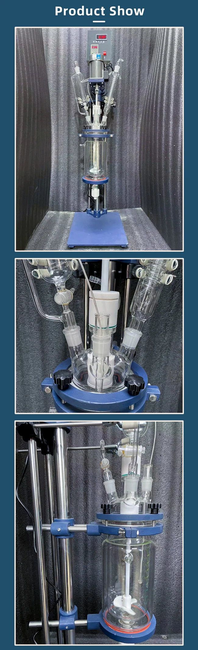 Laboratory Crystallization Reactor for Acid Lab Glass Reactor 1 Liter ...