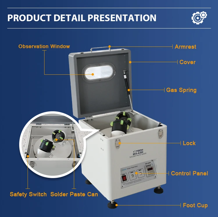 Smt Mixing Equipment MIX-A500 Automatic Solder Paste Mixer New Style ...