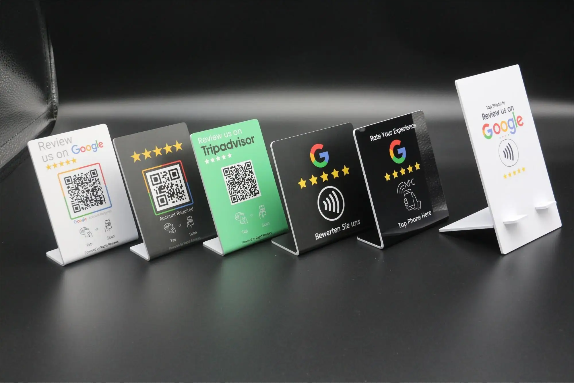 Nfc Rfid Google Review Nic Google Stand Acrylic Qr Menu Stands Touchless Menu Qr Stand - Buy Nfc ...