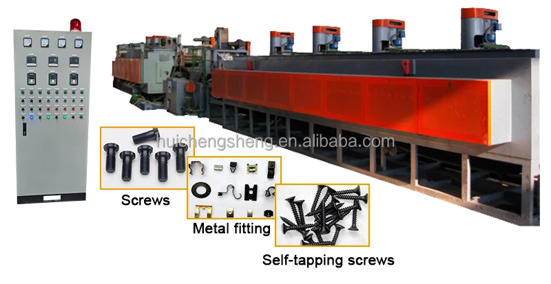 Continuous Mesh Belt Self-tapping Screw Heat Treatment Quenching ...