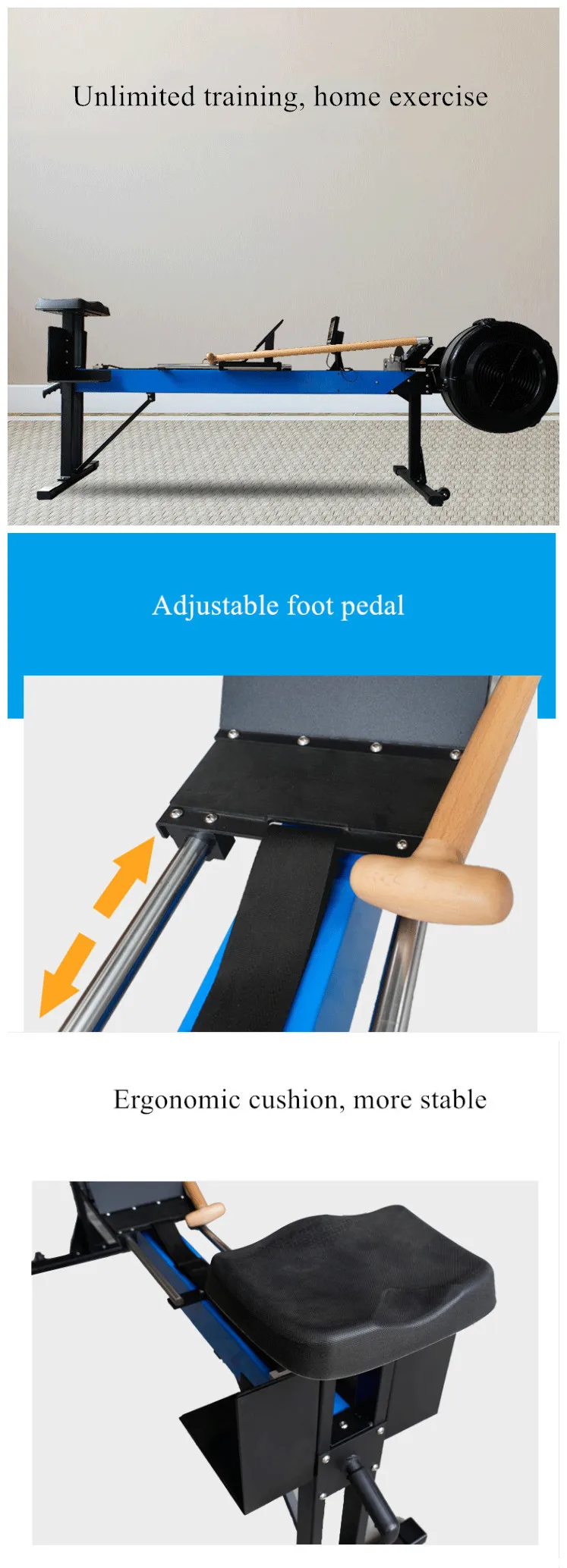 Durable Ergonomic Rower Cardio Machine for Fitness - OEM Available