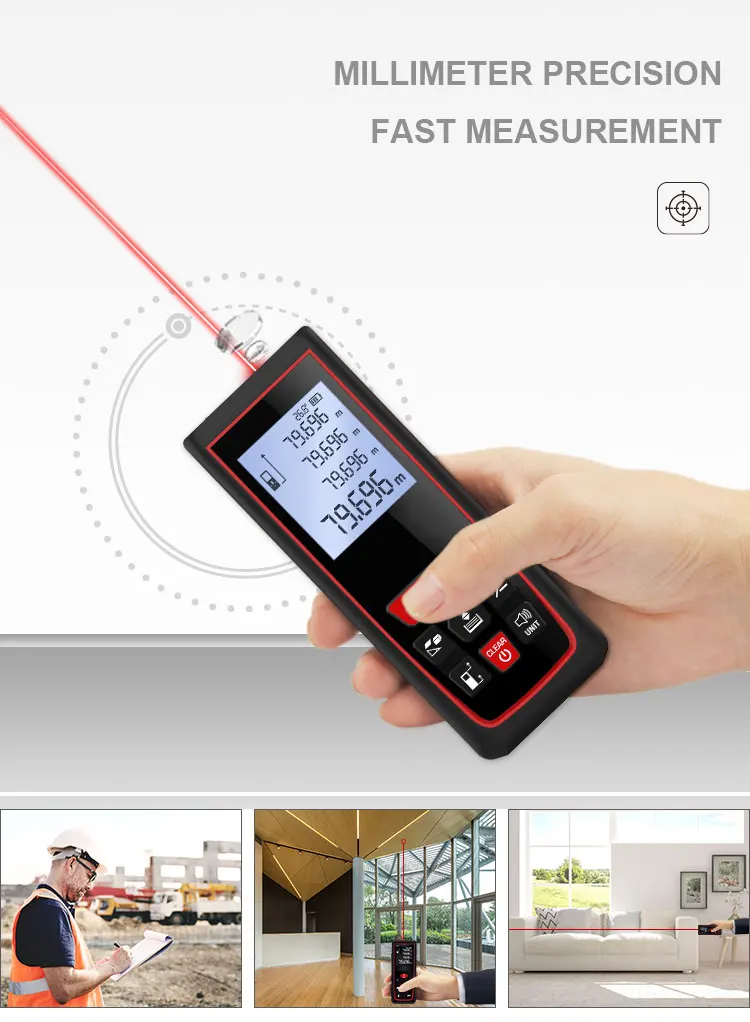 0.16ft-328ft Smart Distance Measuring Device Metre Laser Measurement ...