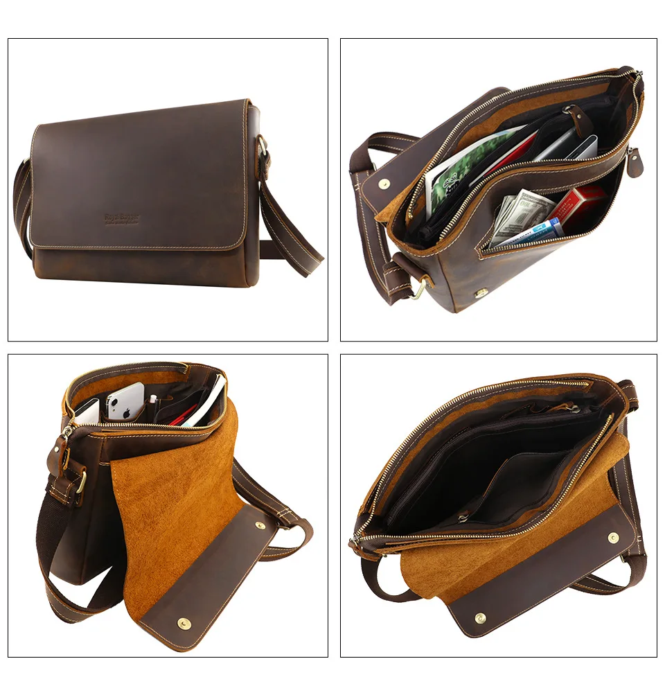 Royal Bagger Men's Shoulder Bag - Vintage Genuine Leather