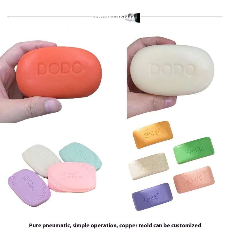 Manual Hand Simple Pneumatic bar Solid Soap Making Machine and Cutting Soap Strip Machine ...