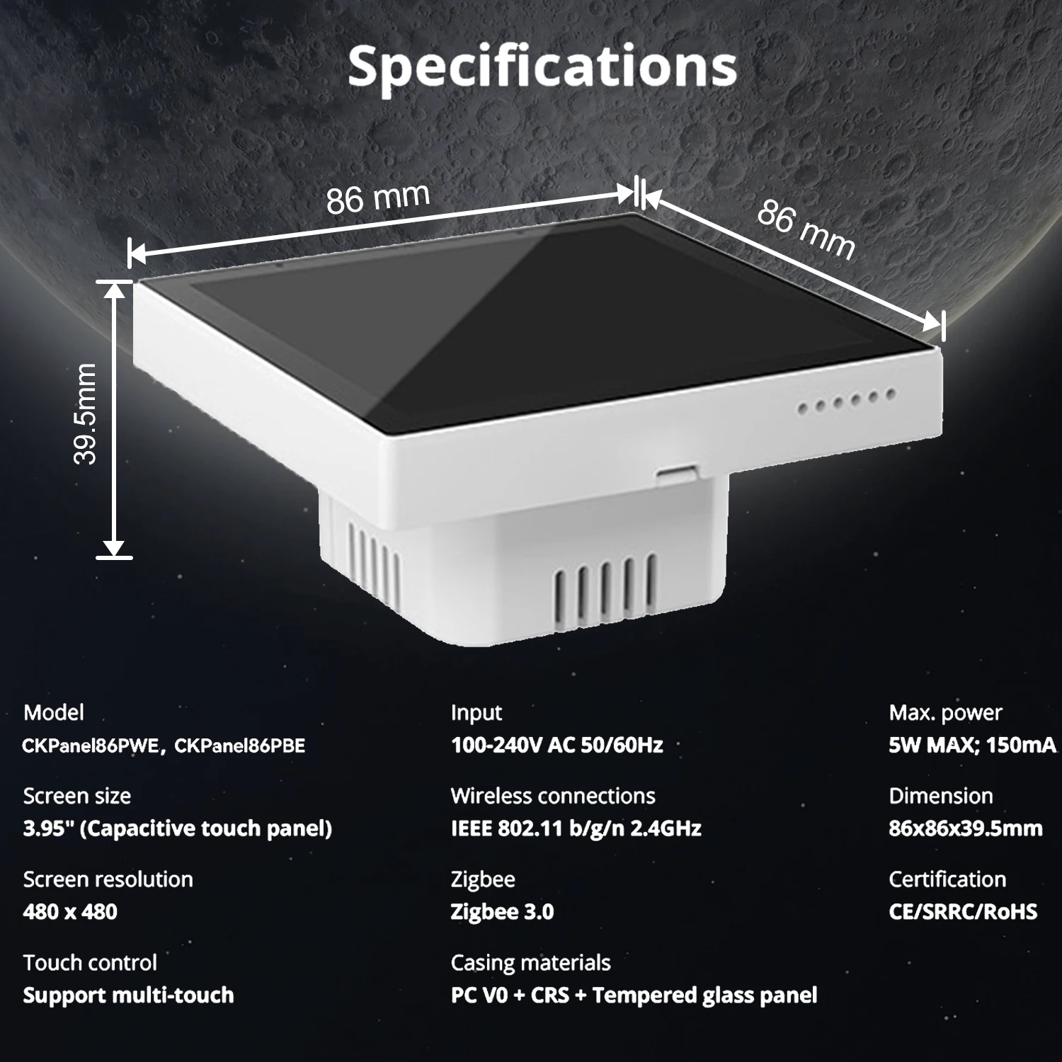 Glomarket Multi-functional Control Panel 3.95 Inch Touch Screen Built ...