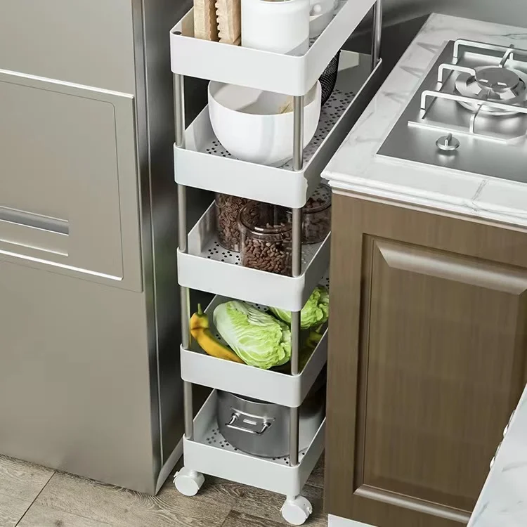 Floor Moving Wheelbarrow Rack Kitchen Organizer Shelf Kitchen Display ...