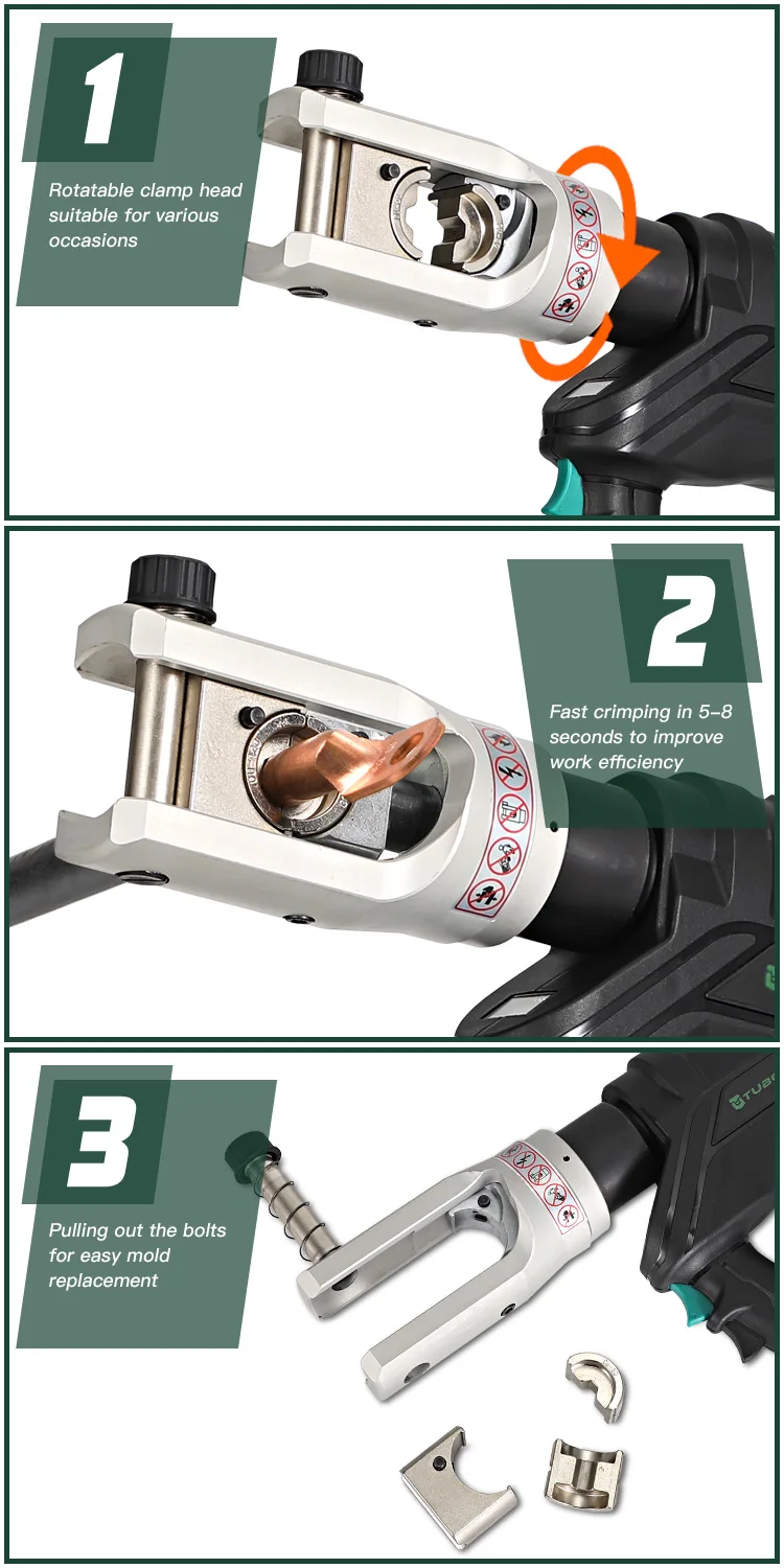 EMT-400D Battery Powered Cable Lugs Hydraulic Crimping Tools