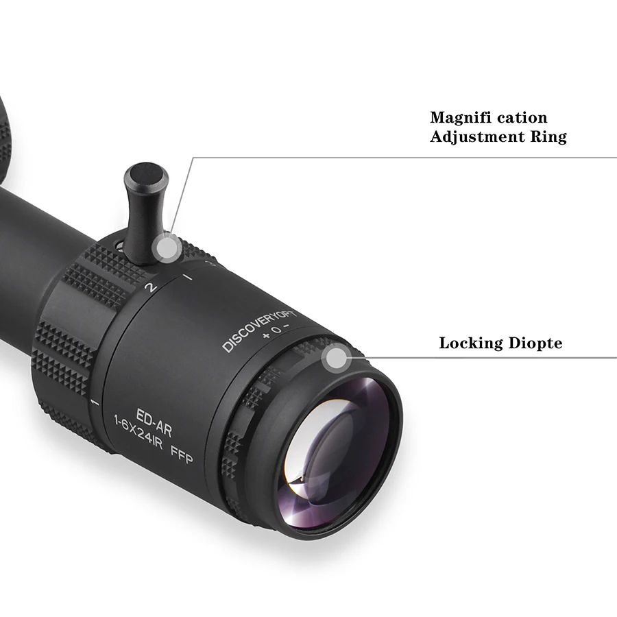 1-6X24IR Optical Sight Glass Etched Reticle Crossbow Scope
