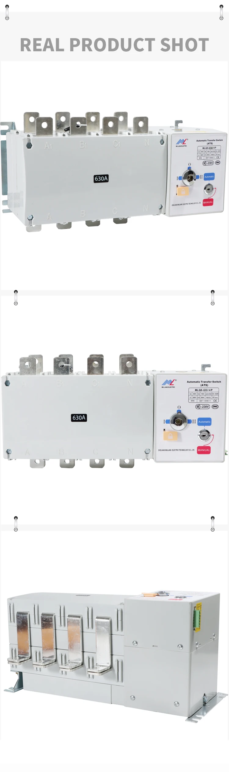 630A Transfer Switch, Dual Power Automatic Transfer Switch Generator ...
