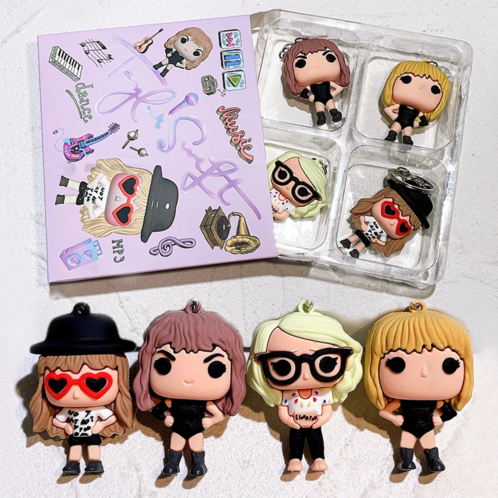 New Pop Star Singer Taylor Souvenir Doll Keychain Fashion Cartoon ...