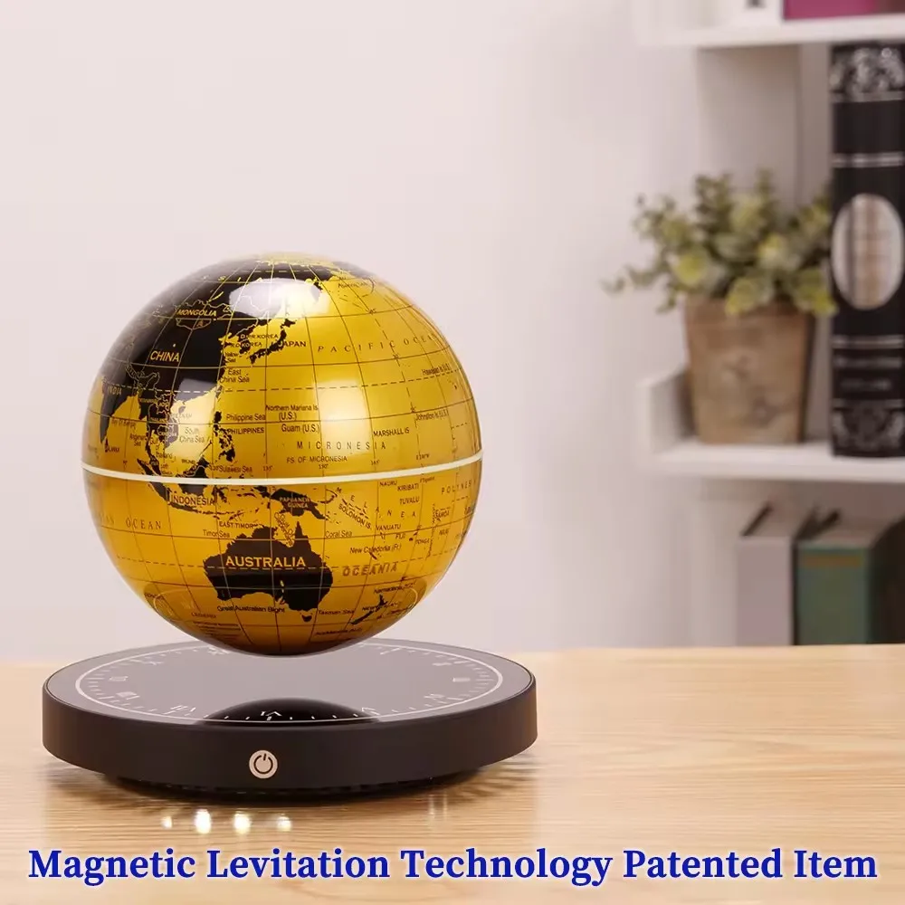 Luxury Magnetic Levitating Globe Table Light 3d Rotation Light Lamp ...