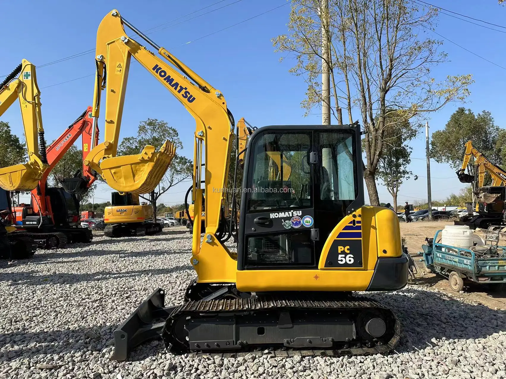 Original Japan Komatsu Pc56 Used Excavators 5ton Good Quality Rc Excavator Pc56-7 Mini Excavator ...