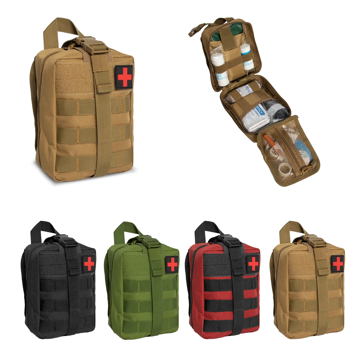Empty Survival First Aid Kits Pouch Emergency Survival Medical Outdoor ...