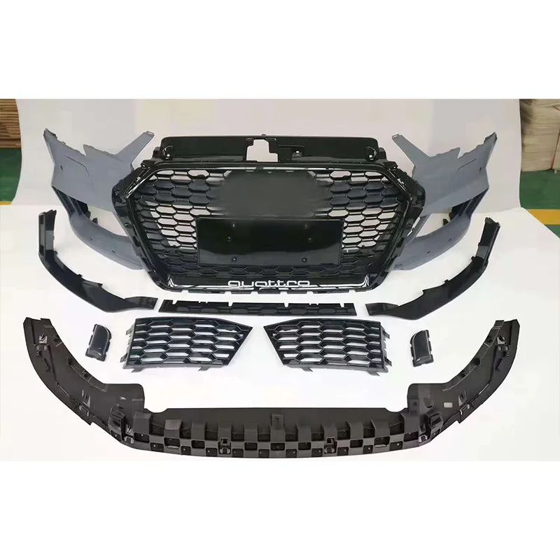 High quality Body Kit Front bumper Grill Grid Mask rear lip assembly ...