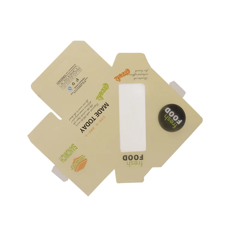 Custom Cardboard Triangle Wrap Sandwich Box For Packaging - Buy ...