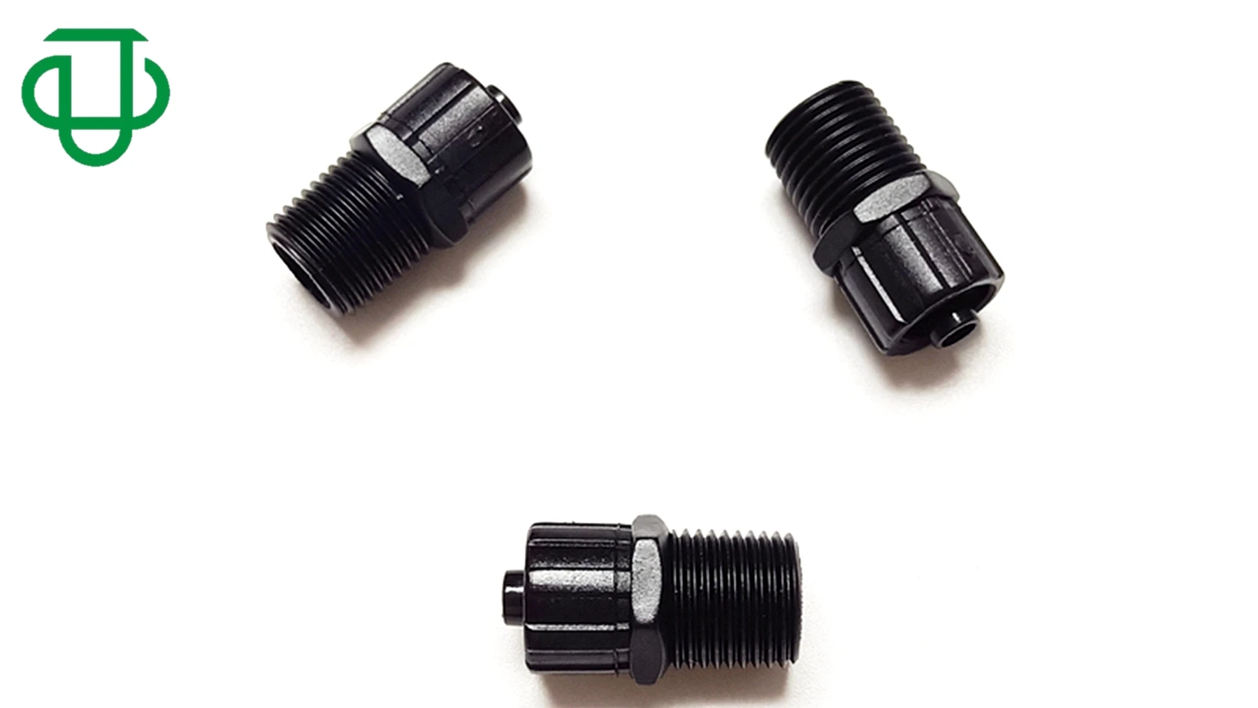 Ju Black Nylon 1/8"-27npt Thread To Male Luer Integral Lock Ring Male ...