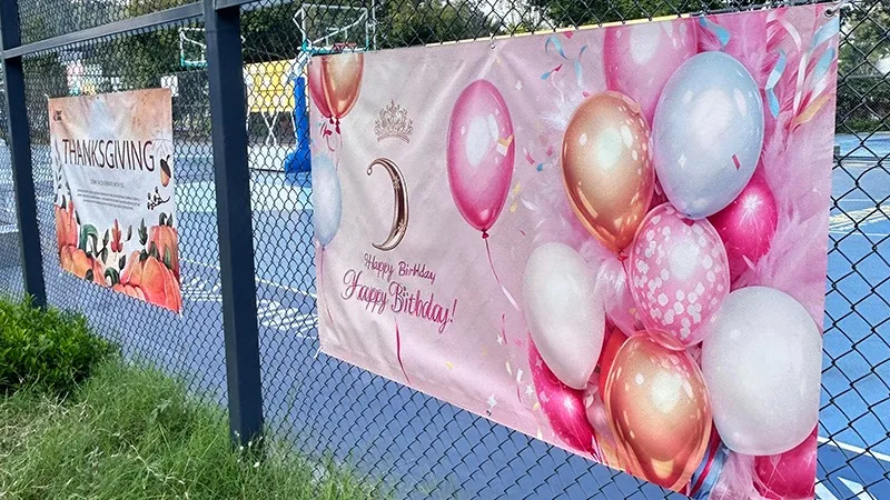 Outdoor Vinyl Party Happy Birthday Banner Advertising Pvc Vinyl Matte ...