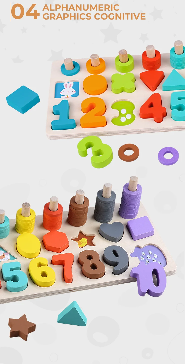 3 in 1 Recognition Number Activity Matching Board for Kids