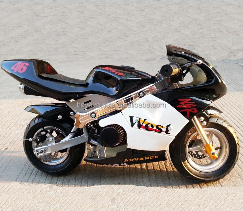 HAYA Mini Motorcycle Pocket Bike 49cc with 2 Stroke Engine, 40-60km/h ...