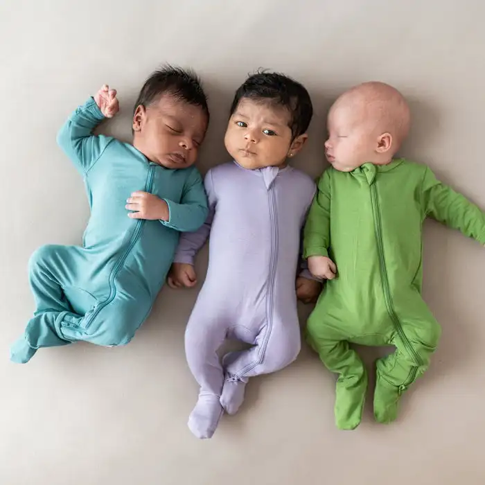 Hongbo Customized Design Bamboo Spandex Baby Footie Romper Newborn Long ...
