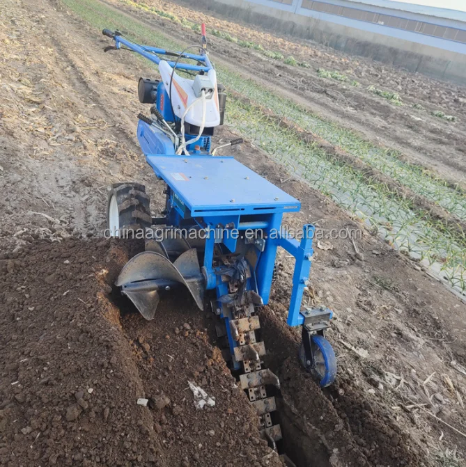 Chain Trench Diesel Engine Trencher Digging Trench Machine