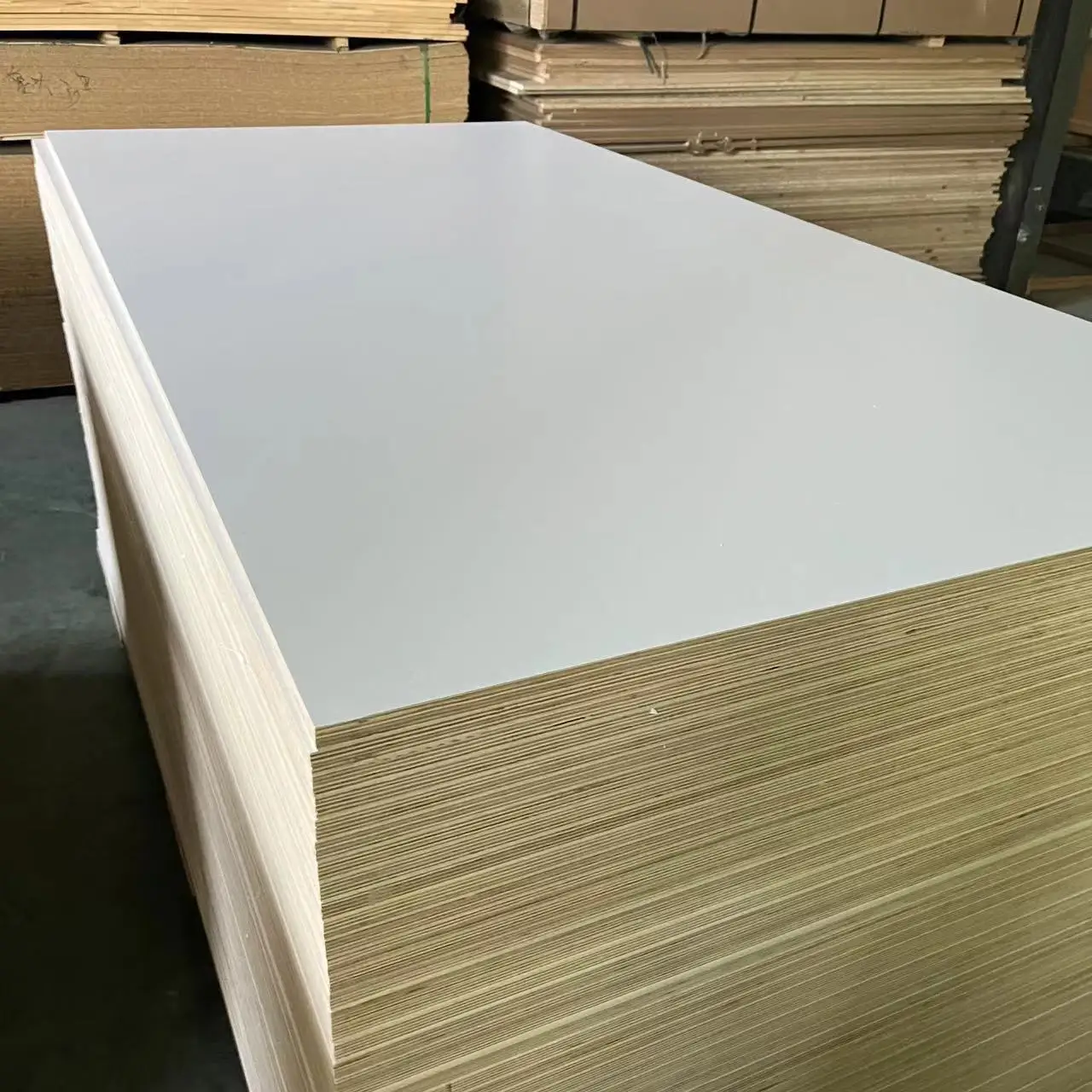 Two Sides White Melamine Laminated 6mm 18mm Plywood Board E1 ...