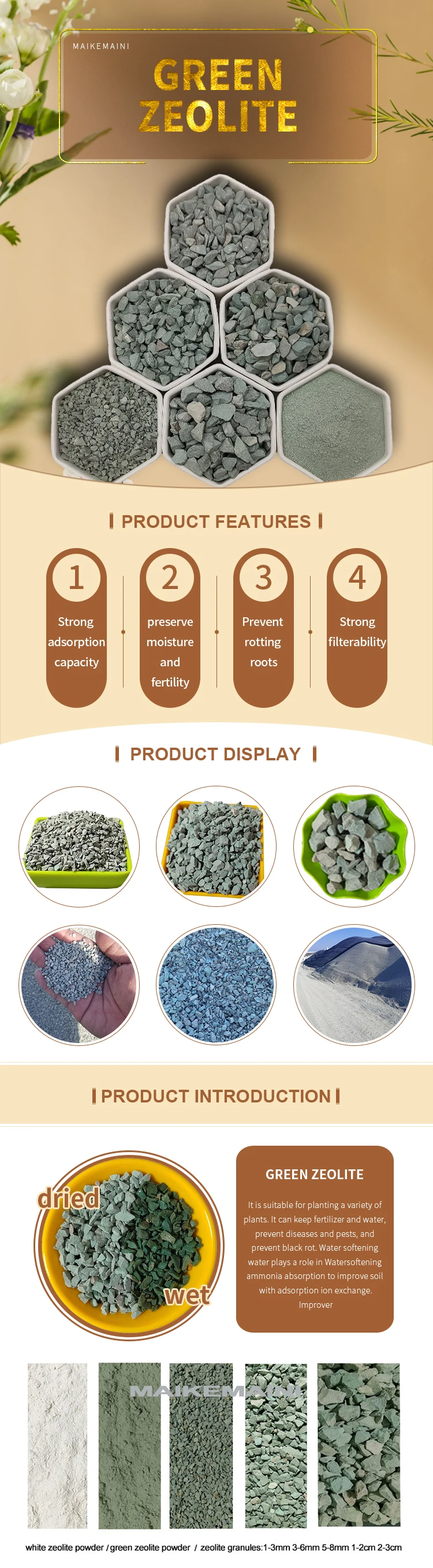 High Quality Zeolite Granular for Sewage Treatment Aquaculture ...