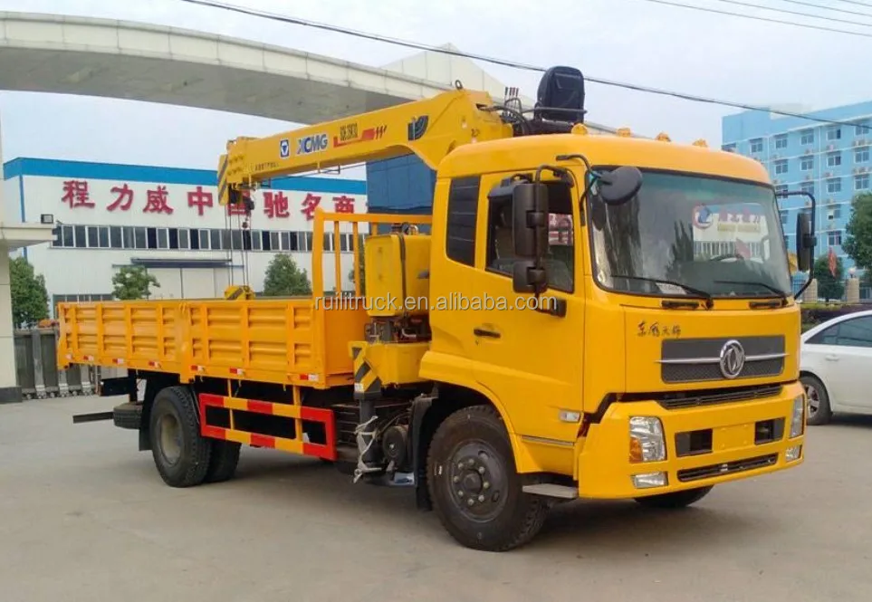 Dongfeng 7 Tons Lorry Cargo Truck With Crane 3 Ton New For Sale In ...