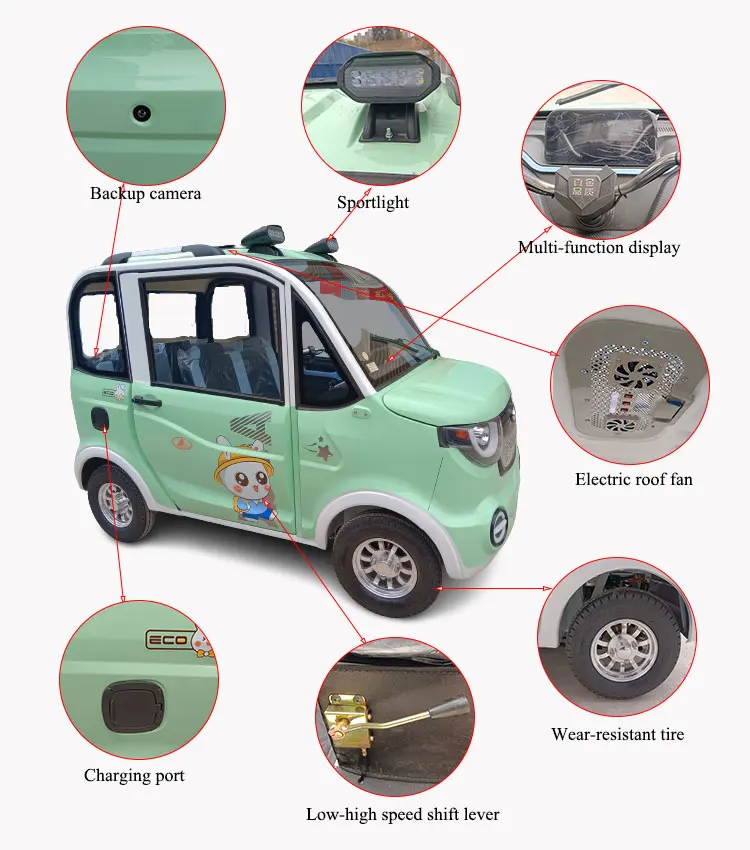 One Person Electric Car - 2 Doors, 4 Wheels for Adults