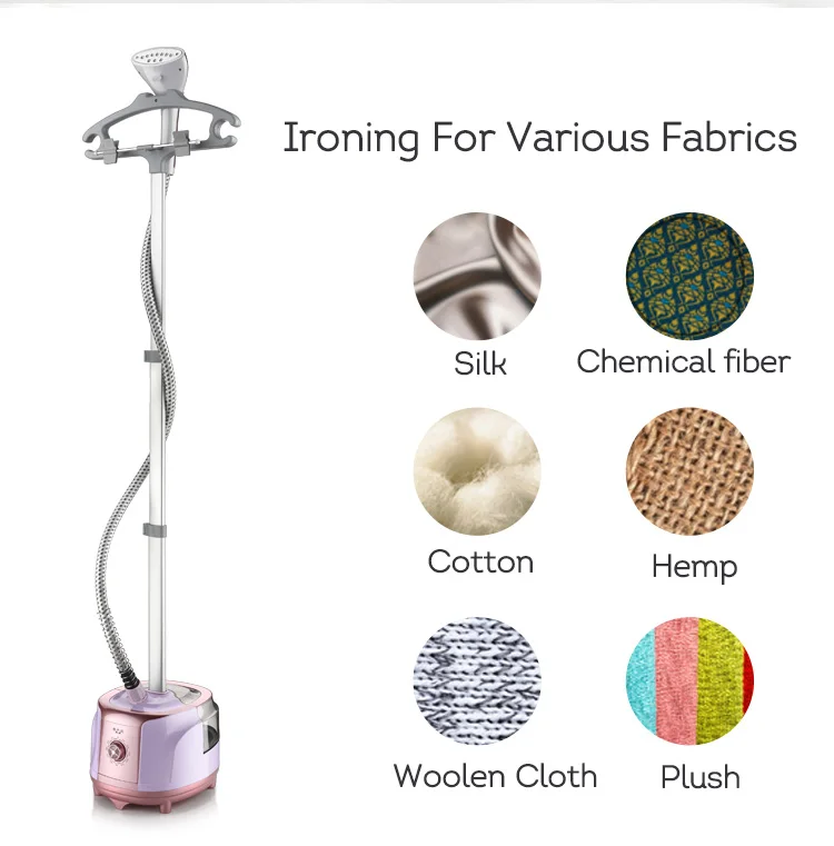 Single Pole Standing Steamer Iron Hanger Vertical Electric Garment ...