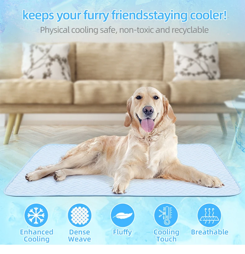 Extra Large Dog Summer Cooling Mat Easy Clean Outdoor Indoor Pet ...