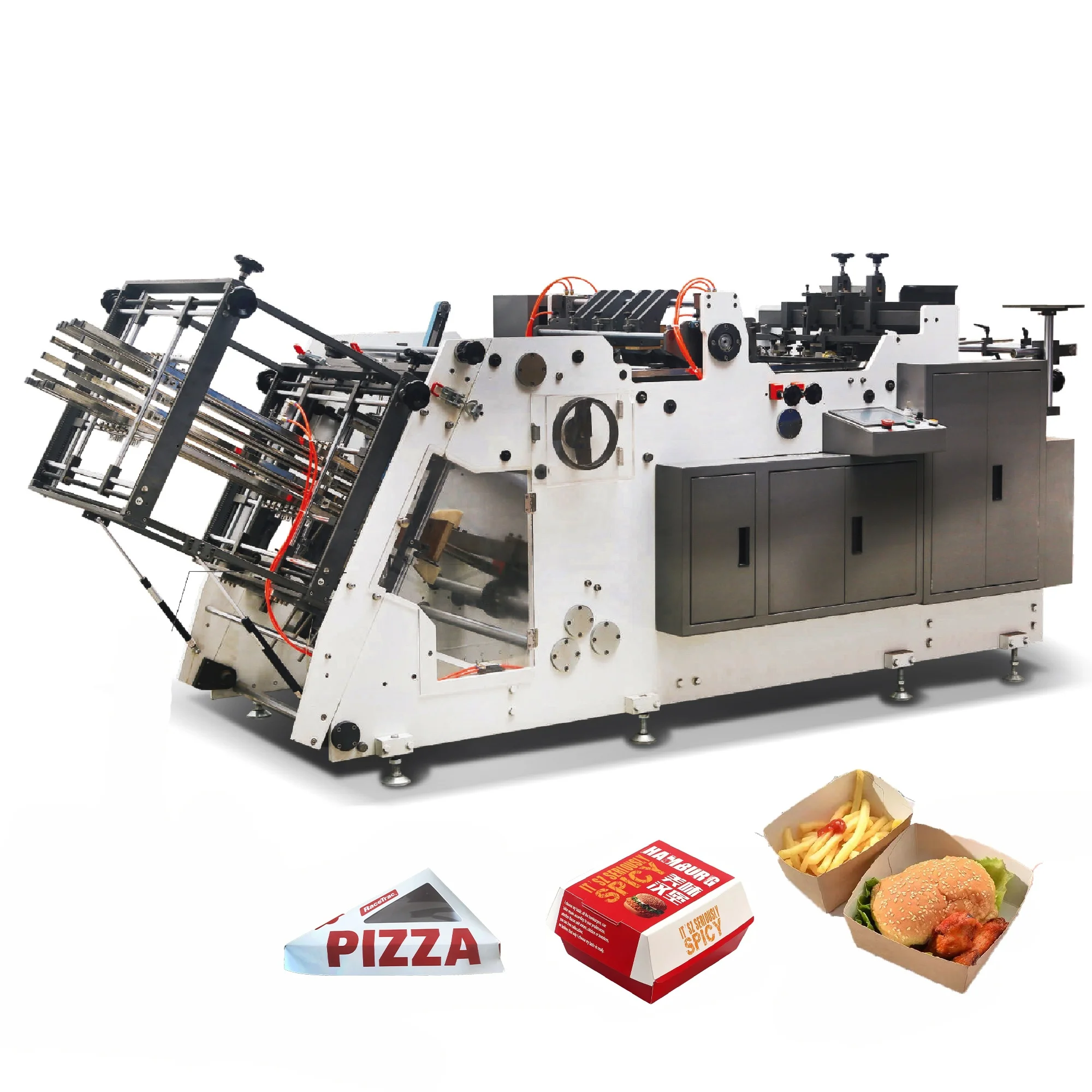 Cheap Automatic Chips Burger Lunch Take Away Box Packing Forming ...
