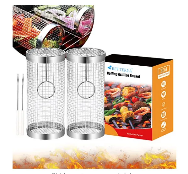 Many Size Barbecue Cage Cylinder Stainless Steel Bbq Cage Round Smoked ...