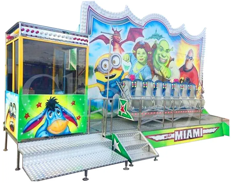 Carnival Game Trailer Mounted Amusement Ride - Crazy Wave