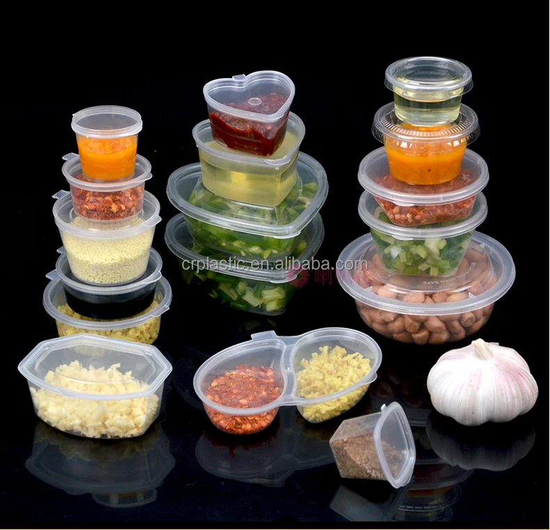2oz 3oz 4oz Restaurant Disposable Takeaway Clear Pp Plastic Sauce Cup ...