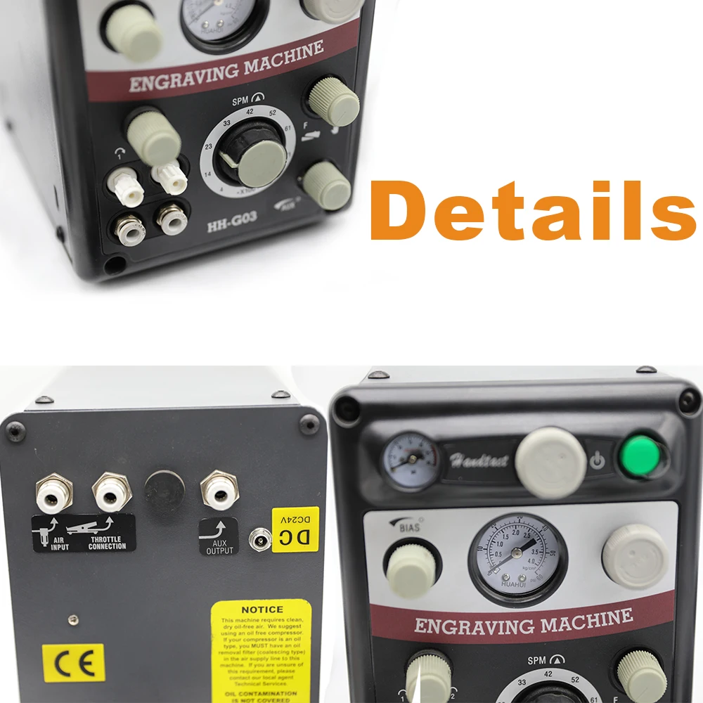 Double Handpiece 8000 Rpm Graver Pneumatic Portable Jewelry Engraver ...