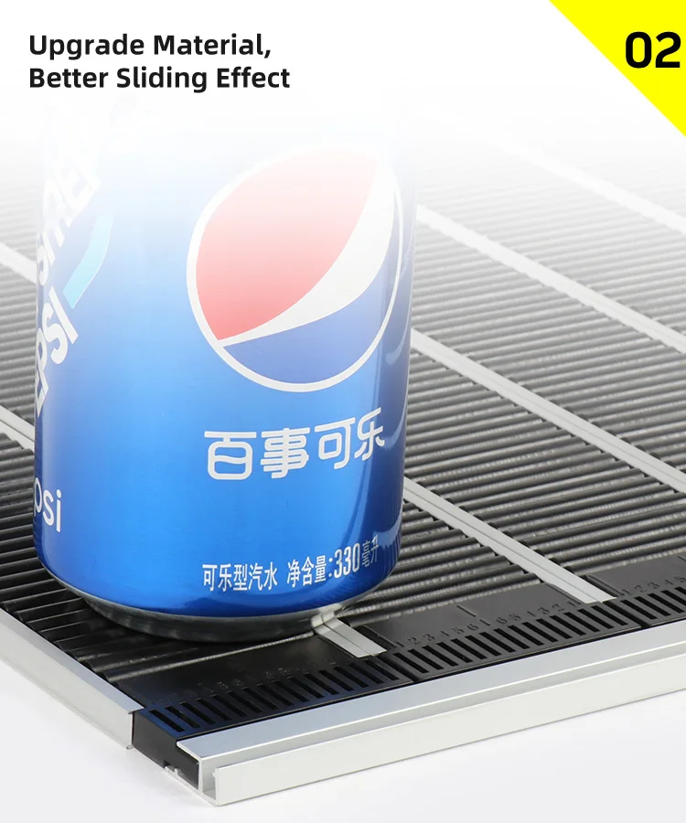 Supermarket Cooler Beverage Shelf Rollers Drink Roller Shelf System ...