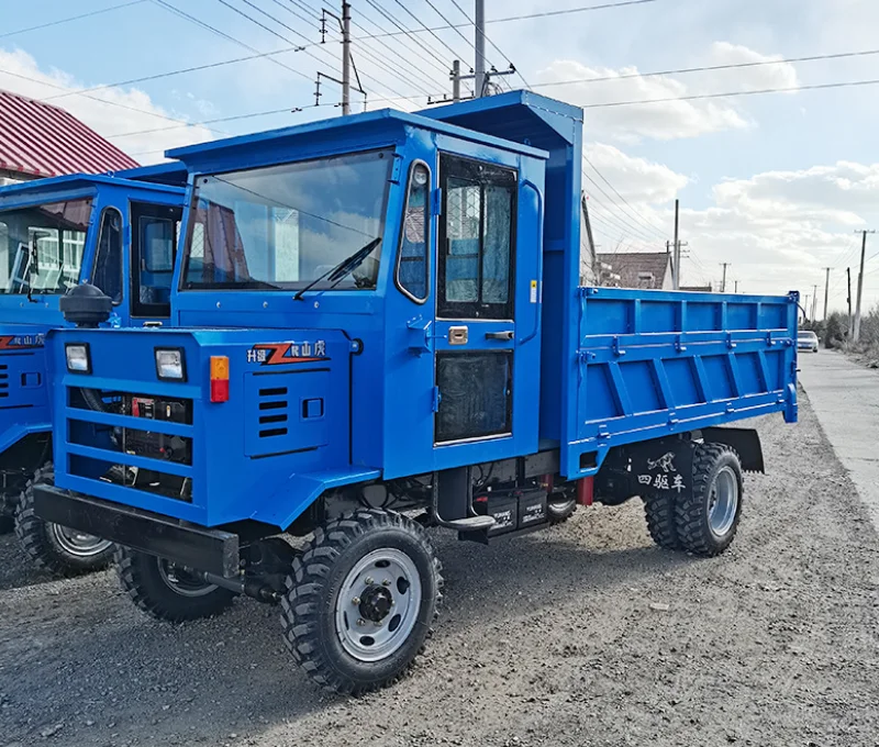 Engineering diesel four-wheel transport vehicle Hydraulic double top ...