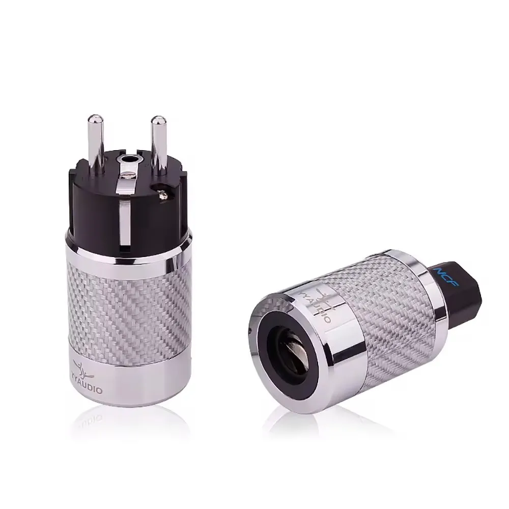 Hifi Power Plug Pure Copper Rhodium-plated European Power Connector ...
