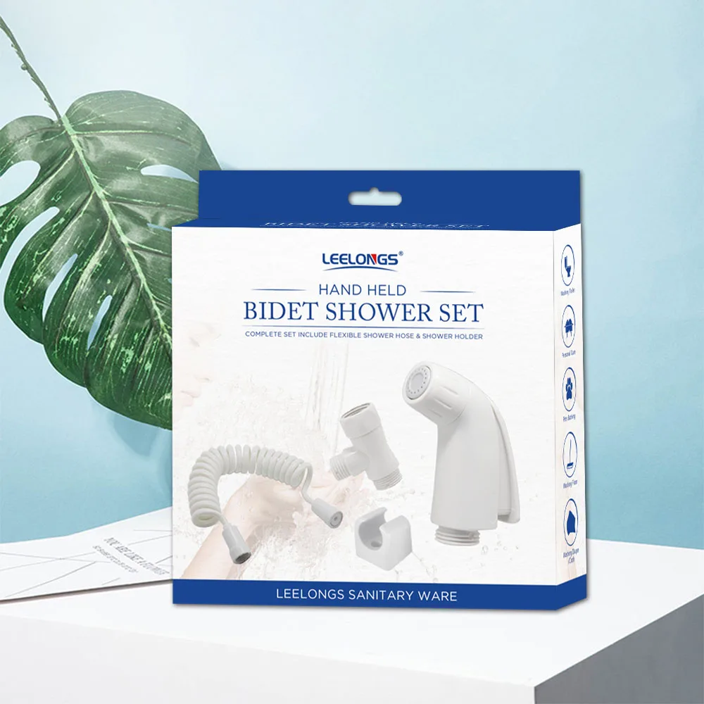 Leelongs Full Set Plastic Toilet Travel Shattaf Bidet Shower With 3m ...