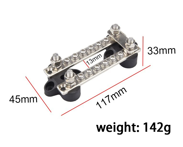 6K Busbar Two Line High Current M4 /M6 150A/250A Distribution Terminal ...