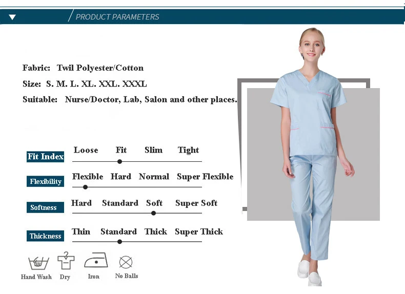 Nurses Scrubs Sets Uniform Unisex Healthcare Workwear For Women And Men ...